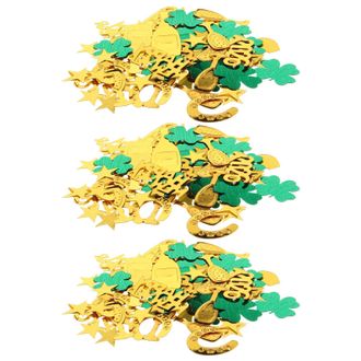 Lurrose Silvester Tischdeko Konfetti mit Glitzer Happy Year Streudeko mit Flasche Kleeblatt Hufeisen Partydeko f&uuml;r Neujahrsfeier Festliche Tischdekoration Meh