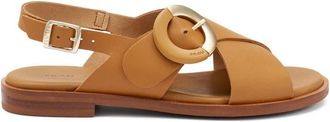 Frau Femme, Chaussures, Brun, Taille: 40 EU Sandales &agrave; Boucle avec Brides Crois&eacute;es