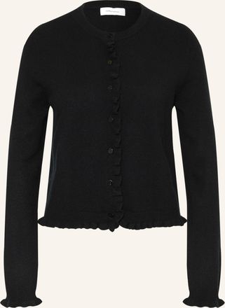 Darling Harbour Darling Harbour Strickjacke Aus Cashmere Mit R&uuml;schen schwarz