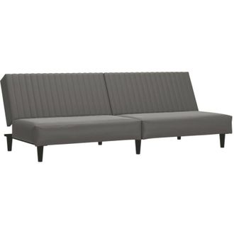 vidaXL vidaXL 2-Sitzer Schlafsofa grau Kunstleder