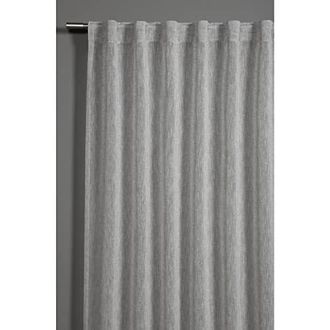 Gardinia Vorhang mit verdeckten Schlaufen, Lichtdurchlässig, Transparent, Gardine in Naturoptik, Silbergrau, 140 x 245 cm