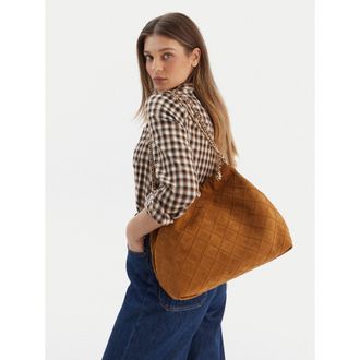 Tory Burch Handtasche Tory Burch Fleming Suede 166064 Braun