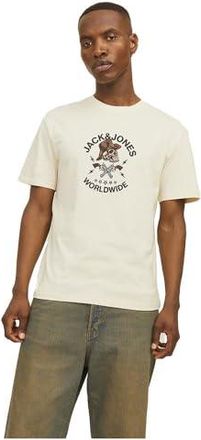 Jack & Jones Jack & Jones Jorseven T-Shirt SS Crew Neck Sn, Cr&egrave;me au Beurre., M
