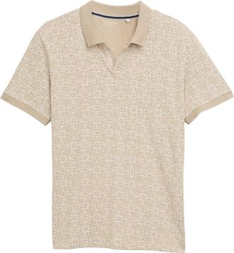 Tom Tailor Herren 1046776 Poloshirt, 37935 - Beige Mosaic Design, S EU