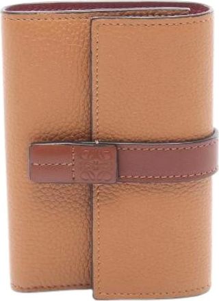 Loewe Pre-owned Vertical Wallet Small Leather Trifold Wallet - Femme - Pre-owned - Brun - Taille: ONE Size