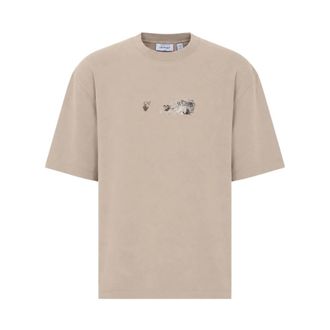 Off-white Logo Crew-neck T-Shirt - - Tops - Herren - Beige - XL