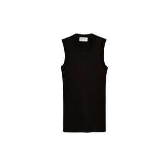Sportmax Femme, Tops, Noir, Taille: 44 FR Haut en Tricot de Coton