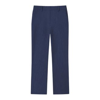 2-Biz Denim Streifen Hose Klassische Passform - - Trousers - Damen - Blau - 2XL