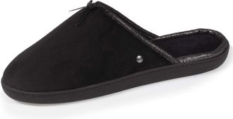 Isotoner Hausschuhe Pantoffeln f&uuml;r Damen, ultra bequem (everywear-Technologie), Memory-Foam, zeitlos, EU,, Schwarz, 39 EU