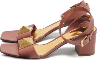 Valentino Garavani escarpins en cuir &agrave; d&eacute;tails de clous - Rose
