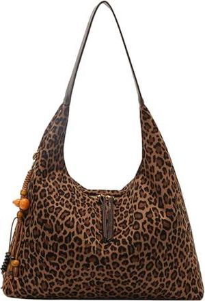 Generic Sac &agrave; bandouli&egrave;re en daim synth&eacute;tique r&eacute;tro pour femme - Grande capacit&eacute; - Automne et hiver, imprim&eacute; l&eacute;opard, 13.78x12.99x4.72inch