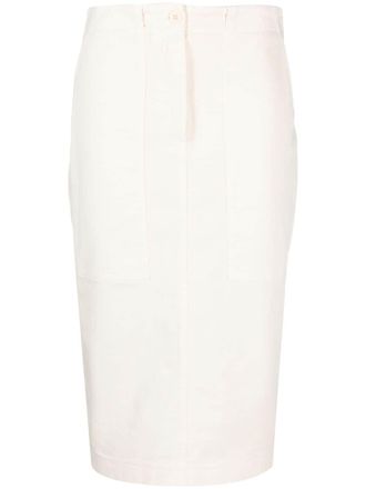 Nude jupe en coton mélangé à taille haute - Tons neutres