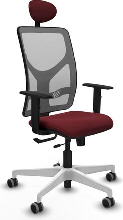 Piqueras y Crespo Gepolsterter B&uuml;rostuhl mit 1D-Armlehnen, h&ouml;henverstellbare Lendenwirbelst&uuml;tze und festes Kopfteil, ausgestattet mit Syncro/Traslack und Schneideschaum