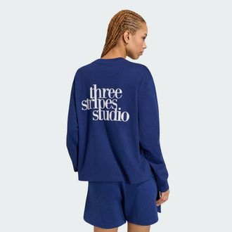 adidas T-Shirt 3 STRIPES STUDIO BOYFRIEND LONGSLEEVE (1-tlg)