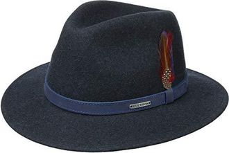Stetson Chapeau Powell Traveller Femme/Homme - Made in The EU en Feutre de Laine pour Homme Outdoor avec Bandeau Cuir Printemps-ete Printemps Ete Automne Hive