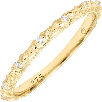 Edenly Lira Ring - 9-karätiges Gelbgold und synthetische Diamanten