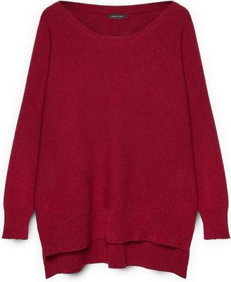 Fiorella Rubino Femme, Pulls, Rouge, Taille: 40/42 FR Pull ras du cou en maille viscose