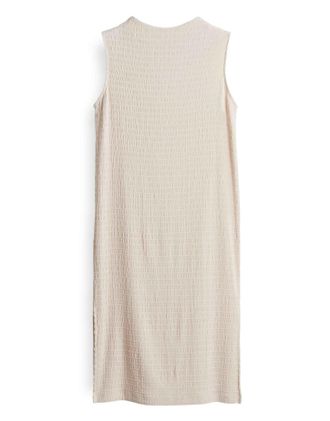 someday Damen Midikleid | QHIANA strukturiertes Jerseykleid in Midil&auml;nge Natural Glaze, 36