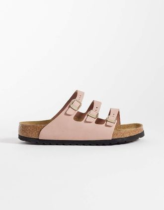 Birkenstock Florida - Sandales en cuir - Rose p&acirc;le