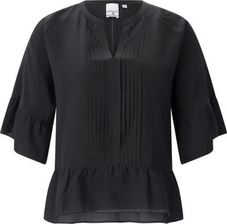Emily van den Bergh Femme, Blouses et Chemises, Noir, Taille: 42 FR Chemisier en soie