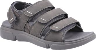Hush Puppies Herren Raul Schiebe-Sandalen, grau, 45 EU