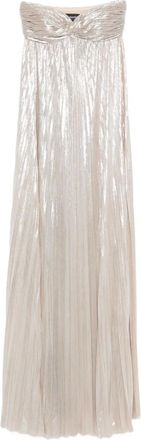 Retrofête robe-bustier à coupe longue - Tons neutres