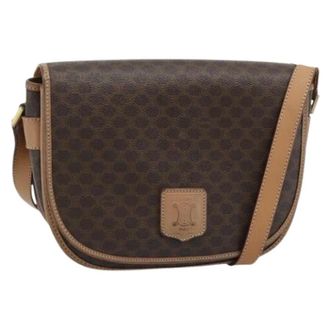 Celine Pre-owned Macadam Canvas Umh&auml;ngetasche - - Pre-owned - Damen - Braun - ONE SIZE
