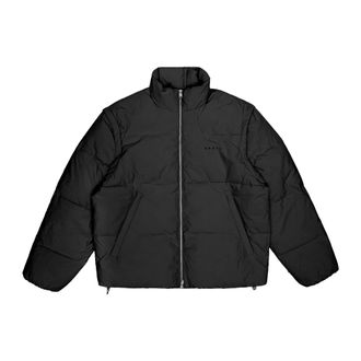 Edwin Homme, Vestes, Noir, Taille: M Doudoune Imperm&eacute;able avec Manches D&eacute;tachables