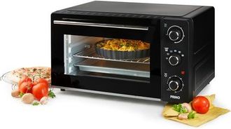 Primo PR255OV Four Autonome - Four &agrave; Convection avec Fonction Grill - 45L - 2000W - Noir