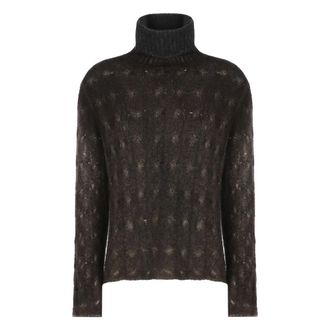 Avant Toi Damen, Strickwaren, Braun, XSGr&ouml;&szlig;e