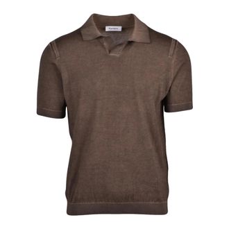 KANGRA Polo-Shirt aus Strick - - Tops - Herren - Braun - 2XL