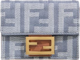 Fendi Portemonnaie - Micro Trifold Baguette - Gr. unisize - in Blau - f&uuml;r Damen