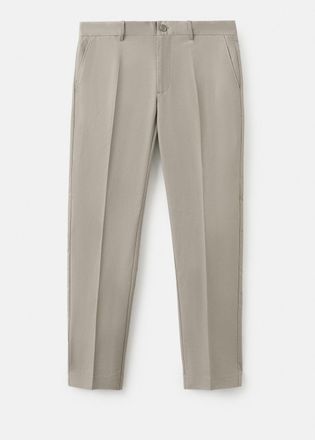 Mango Pantalon en serg&eacute; 100 % coton slim fit beige - Homme - 38 - MANGO MAN