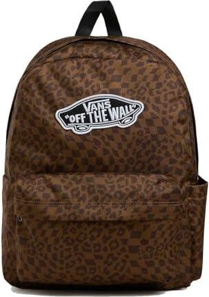 Vans Sac à dos imprimé léopard, motif Off The Wall, marron