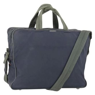 Prada Sac Week-end en nylon Pre-owned - Femme - Pre-owned - Bleu - Taille: ONE Size