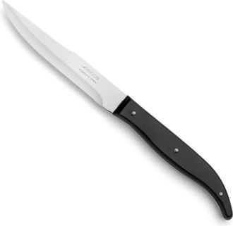 Arcos Steakmesser Serrierte Klinge Edelstahl Nitrum 110 mm - Perfekt für Fleisch - Schwarzer Nylon-Griff - Tischmesser-Serie
