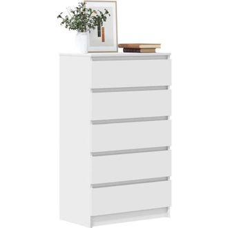 vidaXL Commode Blanc 60x36x103 cm Bois ding&eacute;nierie Vidaxl