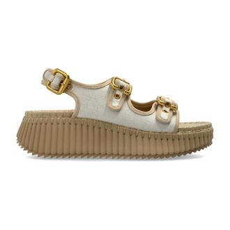 Chlo&eacute; Nama Platform Sandalen - - Shoes - Damen - Beige - 37 EU