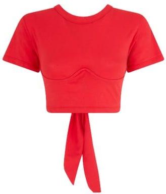 The Attico T-shirt &agrave; nouer et d&eacute;tails armatures en coton