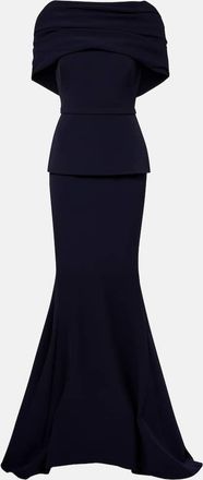 SAFiYAA Off-Shoulder-Robe Loura aus Cr&ecirc;pe