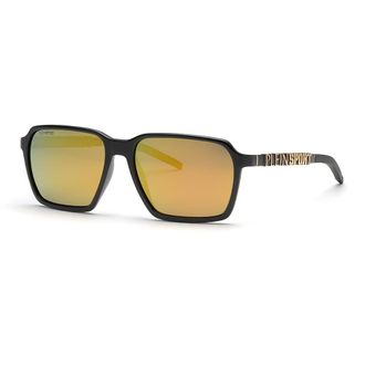 Plein Sport Herren Skyblade Sonnenbrille, Total Shiny Black, 59/16/145