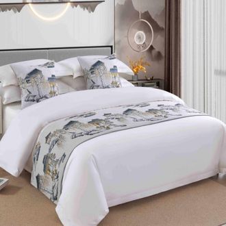 Generic Luxus Hotel Bettl&auml;ufer, Moderne Luxusdekoration F&uuml;r Glatte Bettw&auml;sche Schutzbezug, 2 Kissenbez&uuml;ge (50X50Cm), Bequemer Stoff, F&uuml;r Den Heimgebrauch F 50