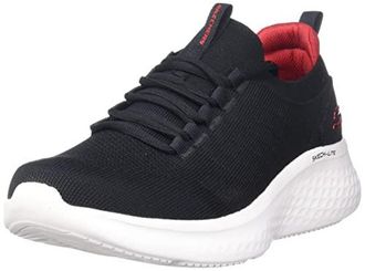 Skechers Baskets pour Homme 232593 BKRD - Noir - Tricot/Duraleather/Bordure - Pointure 42