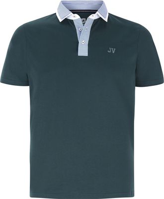 Jan Vanderstorm Herren Poloshirt Danhy | Kurzarm Polohemd | Reine Baumwolle | Große Größen L-7xl Petrol, 2XL (XXL) - 60/62
