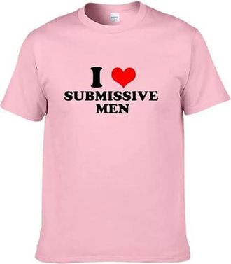 Keephen I Love Submissive Men Things T-Shirt Dr&ocirc;le Lettre Impression 3D Manches Courtes Col Rond Casual Tee Shirts Tops pour Femmes Hommes