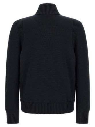 Moncler Mens Blue Polyester Cardigan Clothing