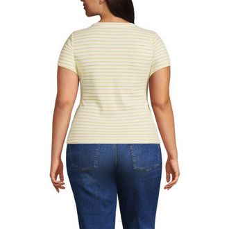 Lands End T-Shirt aus softem Viskosemix, Damen, Gr&ouml;&szlig;e:56-58 plus, Wei&szlig;, Viskose/Polyester-Mischung, by Lands End