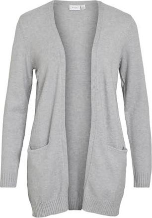 Vila Vila Cardigan basique pour femme., Gris clair chiné, XXL