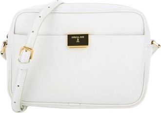 Patrizia Pepe Sac bandouli&egrave;re en cuir toute la journ&eacute;e - Femme - Sacs - Blanc - Taille: ONE Size