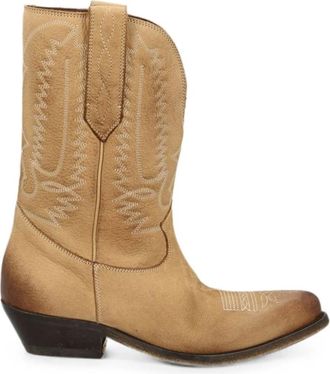 Golden Goose Bottines Cowboy Wish Star - Femme - Chaussures - Brun - Taille: 40 EU